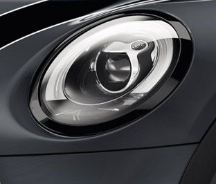 Накладки на фары MINI F55/F56 Piano Black » 51137449209, 51137449210